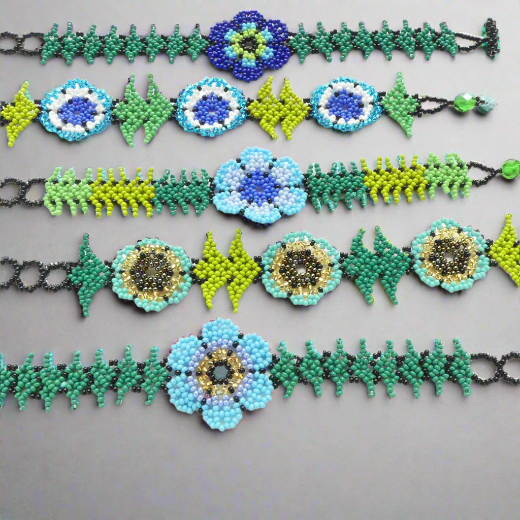 Guatemalan Huichol Flower Bracelets – MOLAA Shop