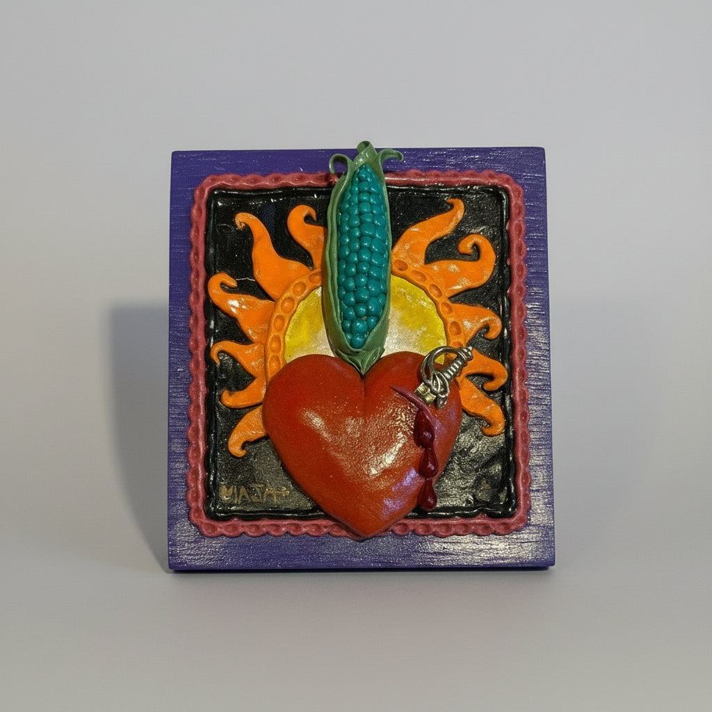 Bread Dough Sacred Heart on Purple Purple by Milton Antonio Jurado ...