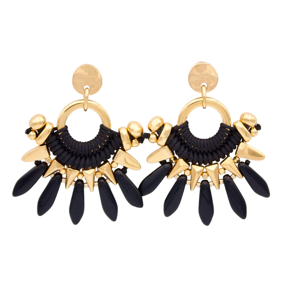 GARZÓN black and gold Frida Kahlo style earrings – MOLAA Shop