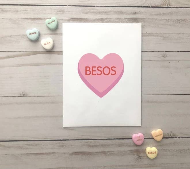 Besos Heart Candy Spanish Greeting Card – MOLAA Shop